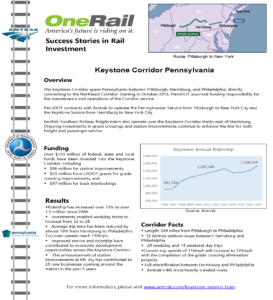 Keystone Corridor - OneRail Coalition