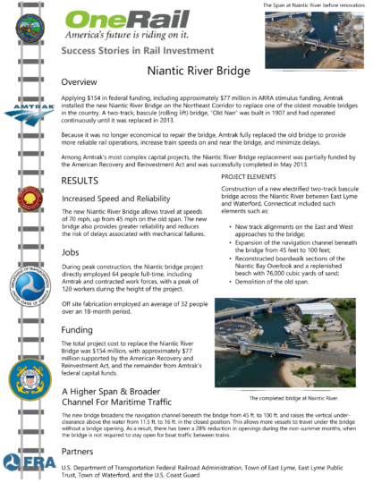 Niantic River Bridge - OneRail Coalition